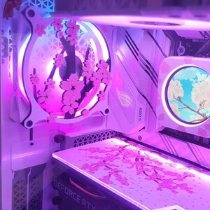 Sakura Cherry Blossom Branch Collection Tricolor Gaming Computer ...