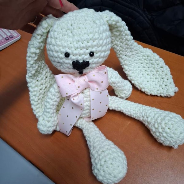 Bunny CROCHET PATTERN, Large Easter Rabbit, Chunky Plush Amigurumi ...