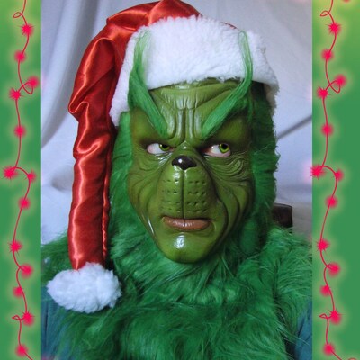 The Grinch Latex Mask Jim Carrey Movie Christmas Green Mask - Etsy