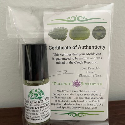 Moldavite Oil 100% Pure Essential Oils Moldavite Life - Etsy