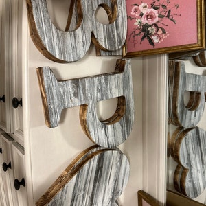 Personalized Rustic Barn Wood Letters / Large Custom Handmade - Etsy