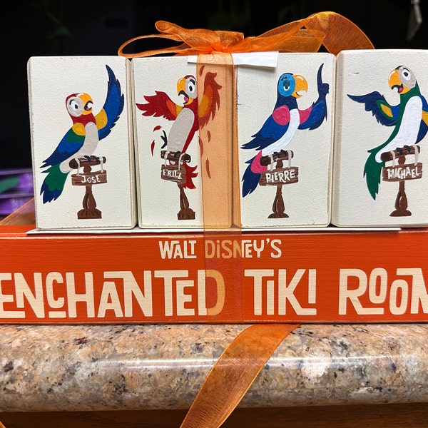 Tiki Room 5 Piece Wood Stacking Block Set | Tiki Room Decor - Etsy