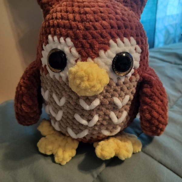 Crochet Owl Pattern LOW SEW Owls Bird Stuffed Animal Amigurumi PDF ...