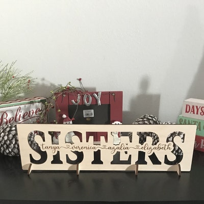 Personalized Sister Wood Sign Home Decor, Gift for Sister, Sister ...