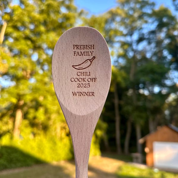 Chili Cookoff Spoon - Chili Cook-off Wooden Spoon - Personalized Chili ...