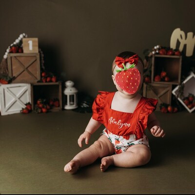 Berry First Birthday Outfit Personalized Baby Girl Strawberry - Etsy