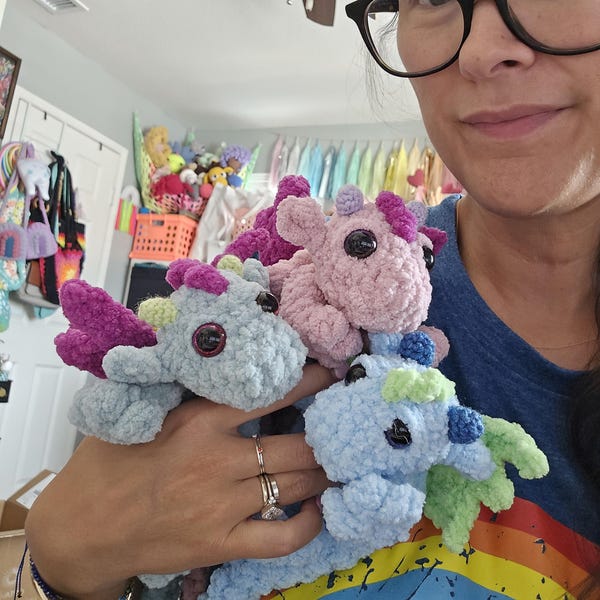 Diddy Dex the Palm Sized Snuggler Dragon Crochet Pattern Amigurumi ...