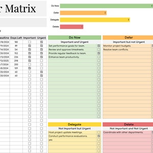 Decision Matrix Google Sheets, Task Priority Tracker, Task Management ...