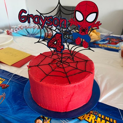 Personalised Spider-man Cake Topper With the Option of Added - Etsy