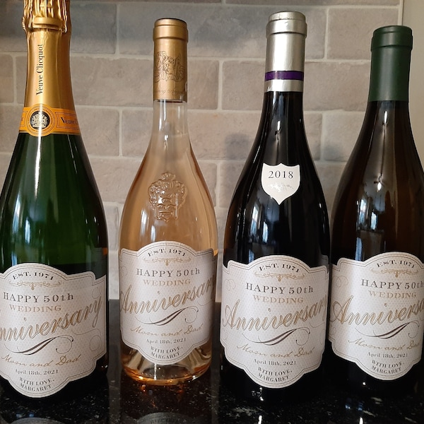 Birthday Champagne Label - Etsy