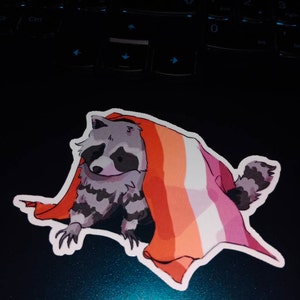 Pride Raccoon Stickers Cute Animal Stickers Water - Etsy