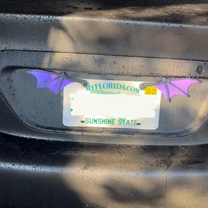 License Plate Bat Wings universal Fit - Etsy
