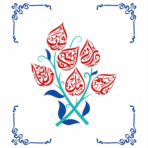 Arabic Numbers Printable Wall Art for Kids Room, Colorful Arabic ...