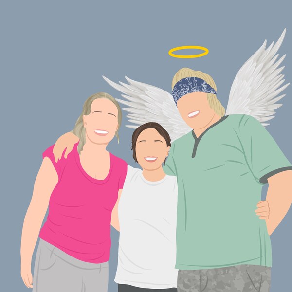 Group Portrait, Group Drawing, Drawing From Photo,digital Drawing ...