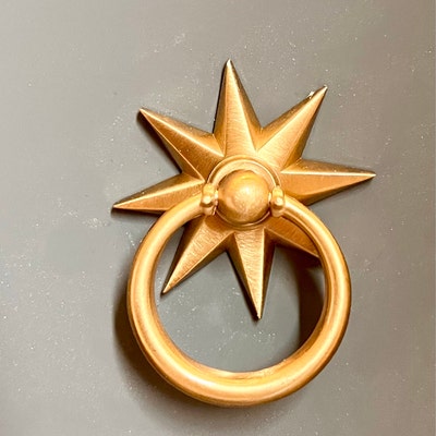 Round Circle Back Plate Drawer Handle With Line Detail/mid Century ...