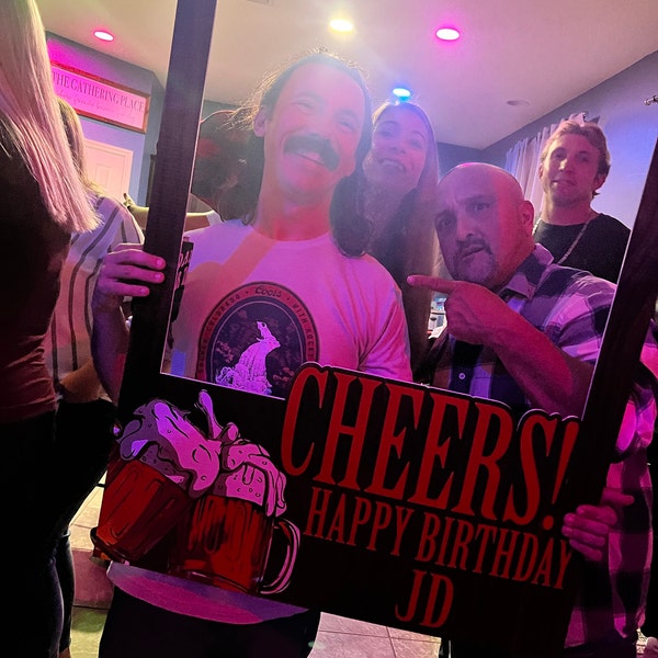 Cheers Birthday Photo Prop Frame, Birthday Photo Prop Frame, Birthday ...