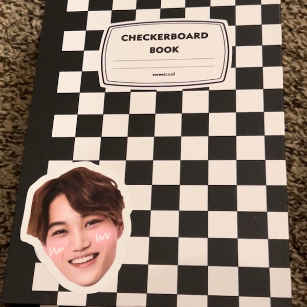 Handmade Checkered A5 Binder Hardboard Book Card Holder Photo Album ...