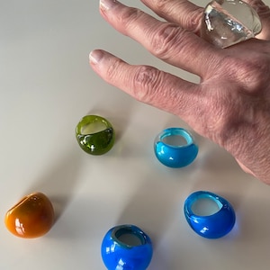 Murano Glass Ring-big Glass Rings Lampwork Ring-venetian Glass Ring ...