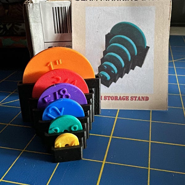 Multi Color Seam Allowance Disc Set With Storage Tray - 6 Sizes ...