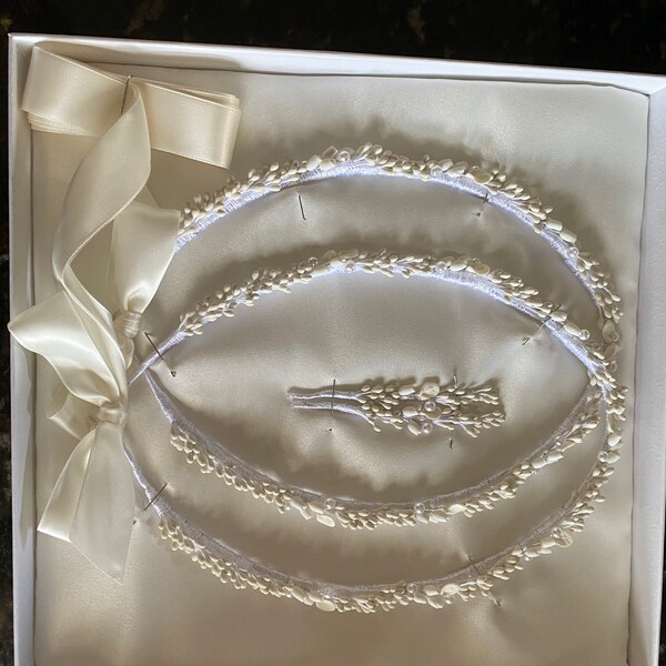 Vintage Stefana Handmade Greek Wedding Stephana From Porcelain Rose ...
