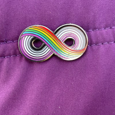 Infinitely Asexual Pin Subtle Ace Pride Accessory LGBTQ Grey Graysexual ...