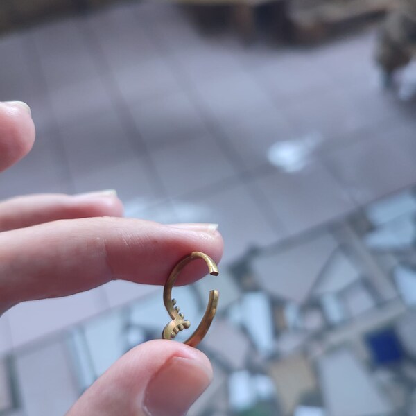 Unisex Gold Bracelet, Gypsy Bangle, Boho Bracelet, Handmade Brass ...