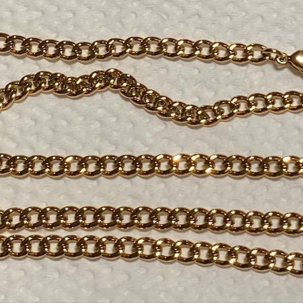 18K Gold Filled Chain, Non Tarnish Chain, Waterproof Chain, Figaro ...