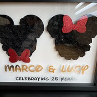 Mickey and Minnie Shadow Box Wall Decor Flower Box - Etsy Canada
