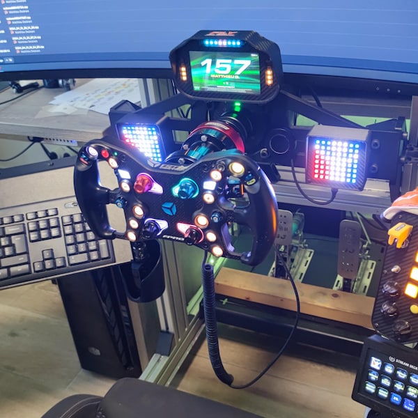 Button Box Sim Racing Console, 22 Functions, Ignition Lever and Start ...