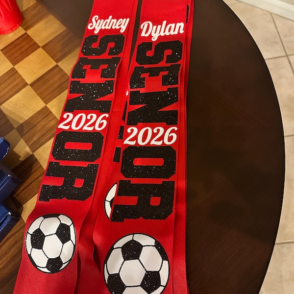 Personalized Senior Soccer Sashes - Etsy