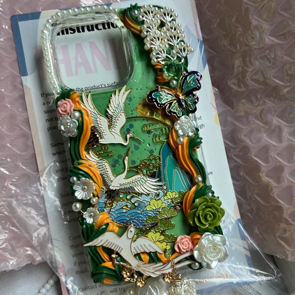 Cute Pink Bow Frame Phone Case for All Brand, Phone Case for Pictures ...