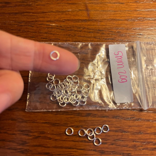 25pcs - .925 Sterling Silver 5mm Open Jump Rings 20g, Made in USA, SS7 ...