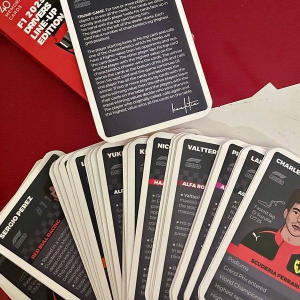 F1 Playing Cards: 54 Legendary Drivers Illustrated - Formula 1 Poker ...