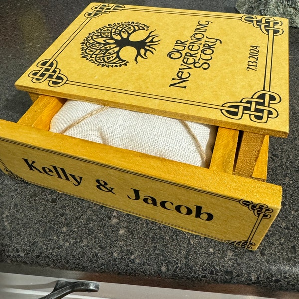 Gothic Ring Bearer Box Skulls Ring Box Halloween Wedding Ring Box Black ...