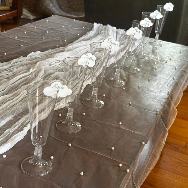 Personalized Cloud Glass Charm | Head in the Cloud Drink Topper Glass ...