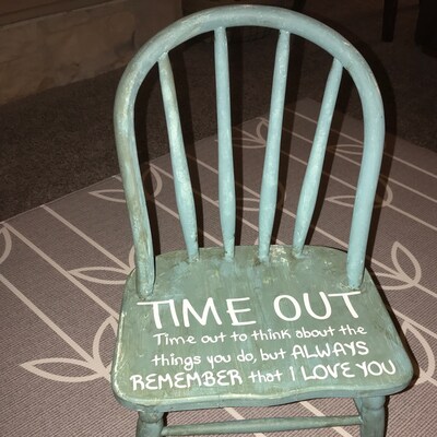 Time Out Chair Vinyl Decal Toddler Naughty Chair Sticker Toddler Time ...