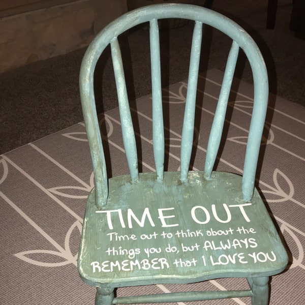 Time Out Chair Vinyl Decal - Toddler Naughty Chair Sticker - Toddler ...