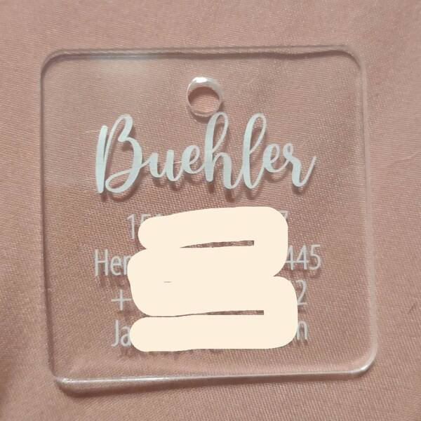 Premium Backpack Name Tags Personalized, Customized Luggage Name Tags ...