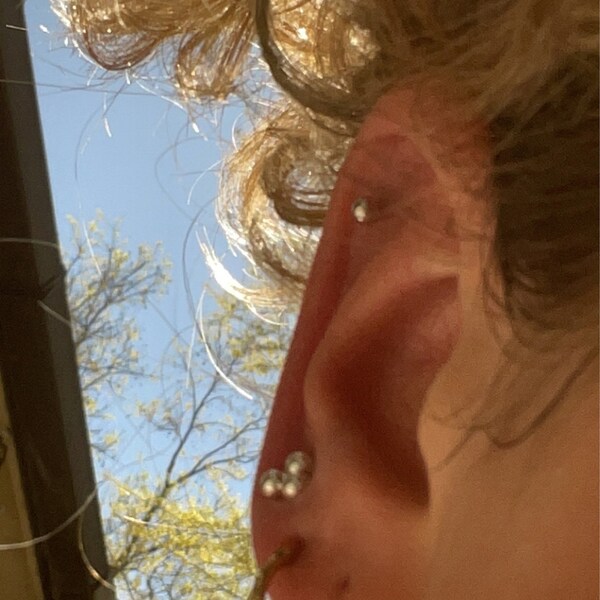 Tiny Diamond Flat Back Stud - Stud Earrings - Stainless Steel ...