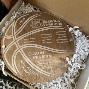 Personalized Wood Acrylic Basketball Coach Gift Plaque With Coach and ...