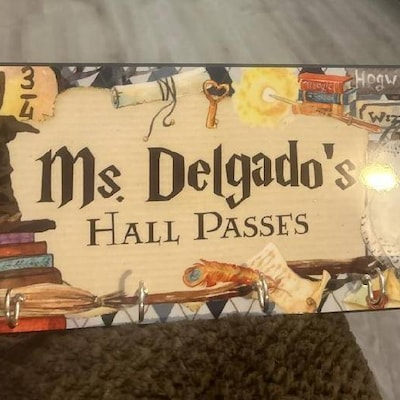 Personalized Classroom Decor Hall Passes Sign Farmhouse - Etsy