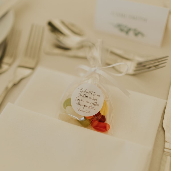 Favour Sweet Bags With Personalised Stickers - Sweet Bag Favours ...