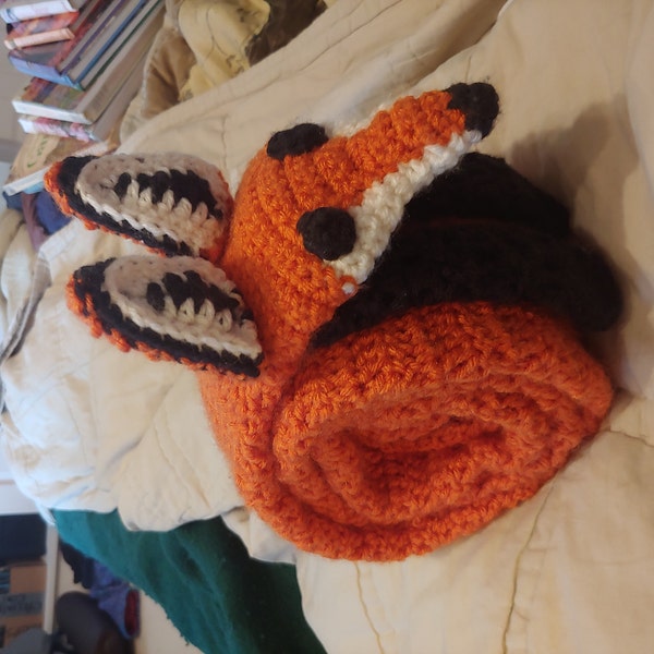 Digital PDF Crochet Pattern for Fox Scarf - DIY Fashion Tutorial ...