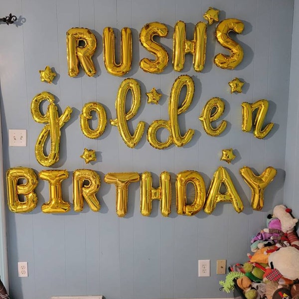 Golden Birthday Balloons Golden Birthday Party Decor Golden Birthday ...