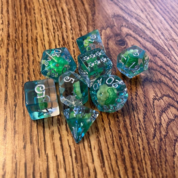 Shadowy Forest Dnd Dice Set, Polyhedral Dice, D&D Dice, Dungeons and ...