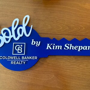 Realtor Sold Key Sign Key Shape Sold Sign Realtor Key Photo | Etsy