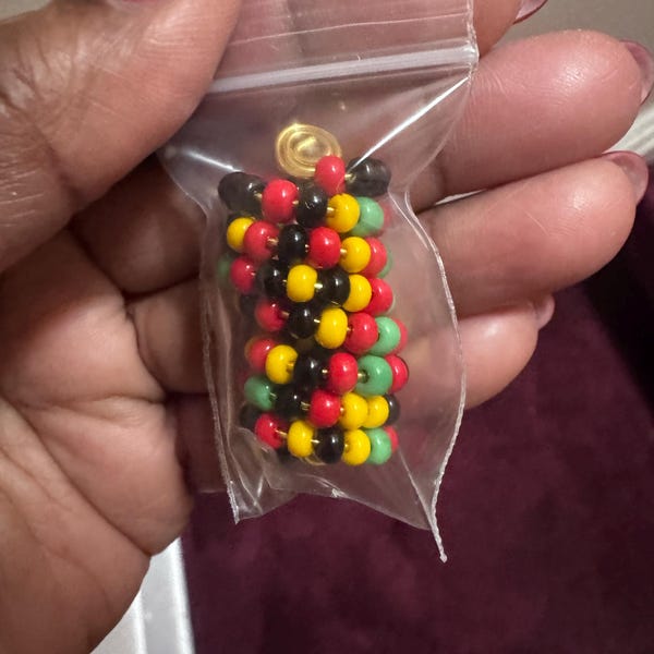 Rasta Beaded Loc Coil, Braid Coil, Loc Jewelry, Dreadlock Bead, Hair ...