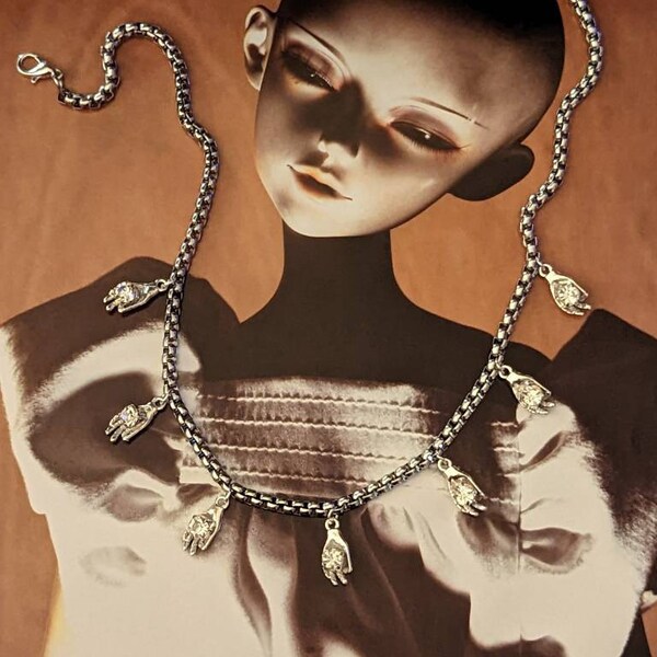 BULK 50 Hand Silver Tone 3D Charms SC3320 - Etsy