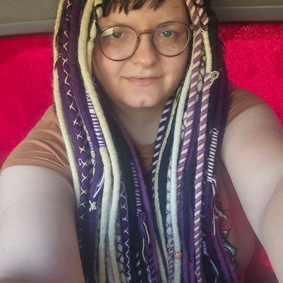 Wool Double Ended Single Ended Dreadlocks Fox Ombre Orange on Black ...