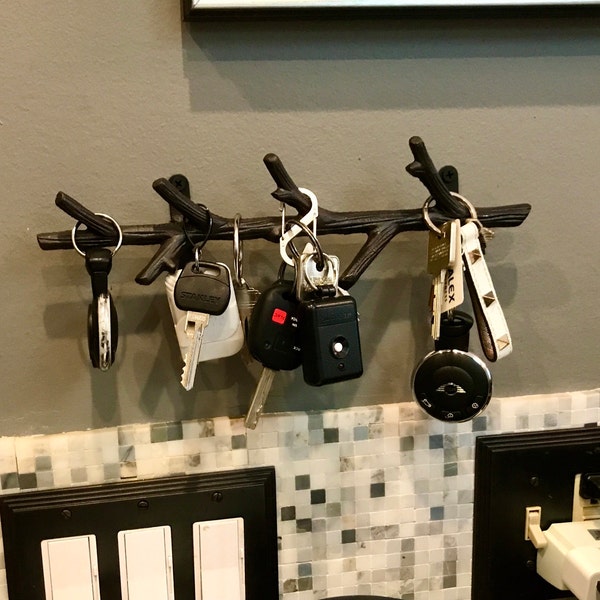 Tree Branch Key Rack, Cast Iron Branch Key Rack, Metal Branch Key Rack ...